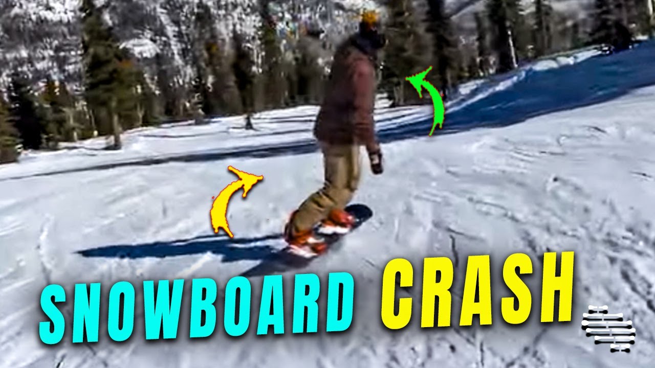 Snowboarder Crashes into Tree Stump - YouTube