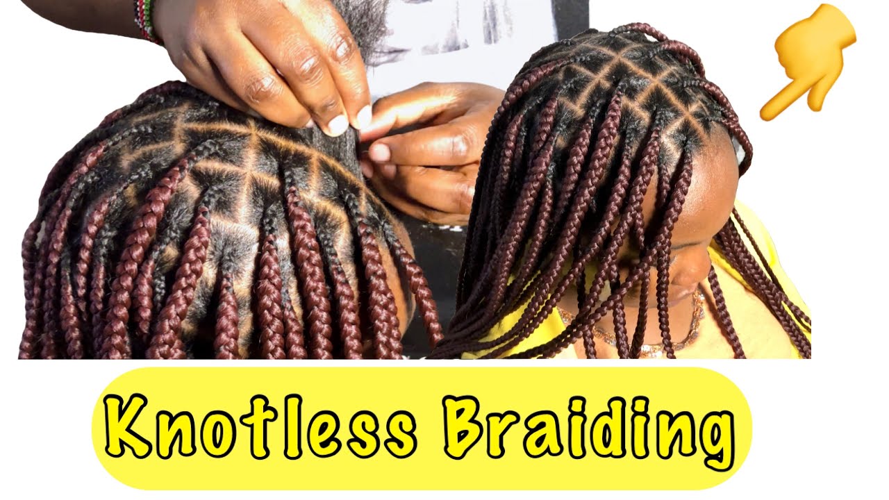 Knotless Braiding Hairstyles How to begin Beginners guide - YouTube