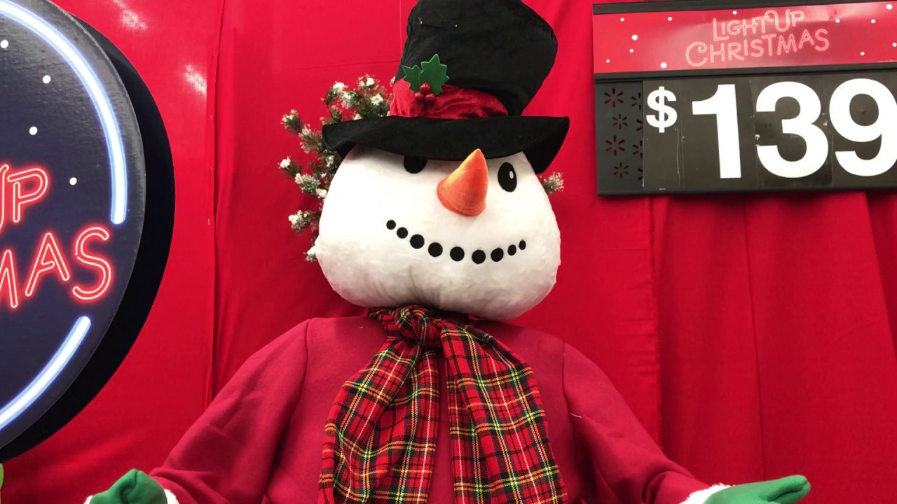 Animatronic Snowman Figure by Holiday Time - YouTube