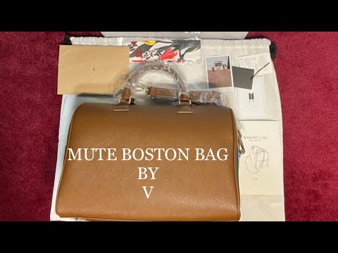 BTS V Made A Bag! Unboxing MUTE BOSTON BAG /Artist Made Collections by ...