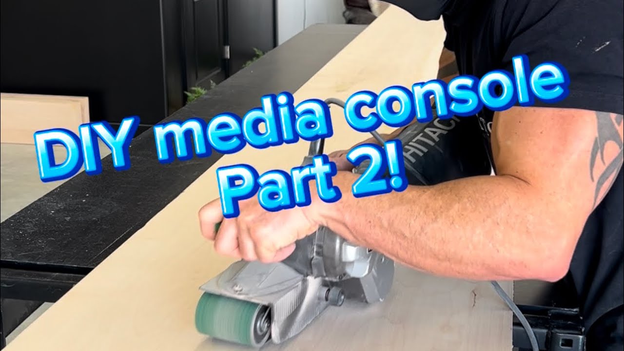 How to build media center and wood slat panel - YouTube