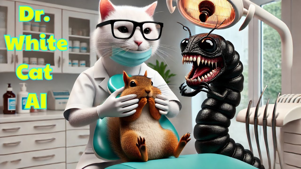 Dr. White Cat Fixes Squirrel’s Toothache – Will It Work? # ...