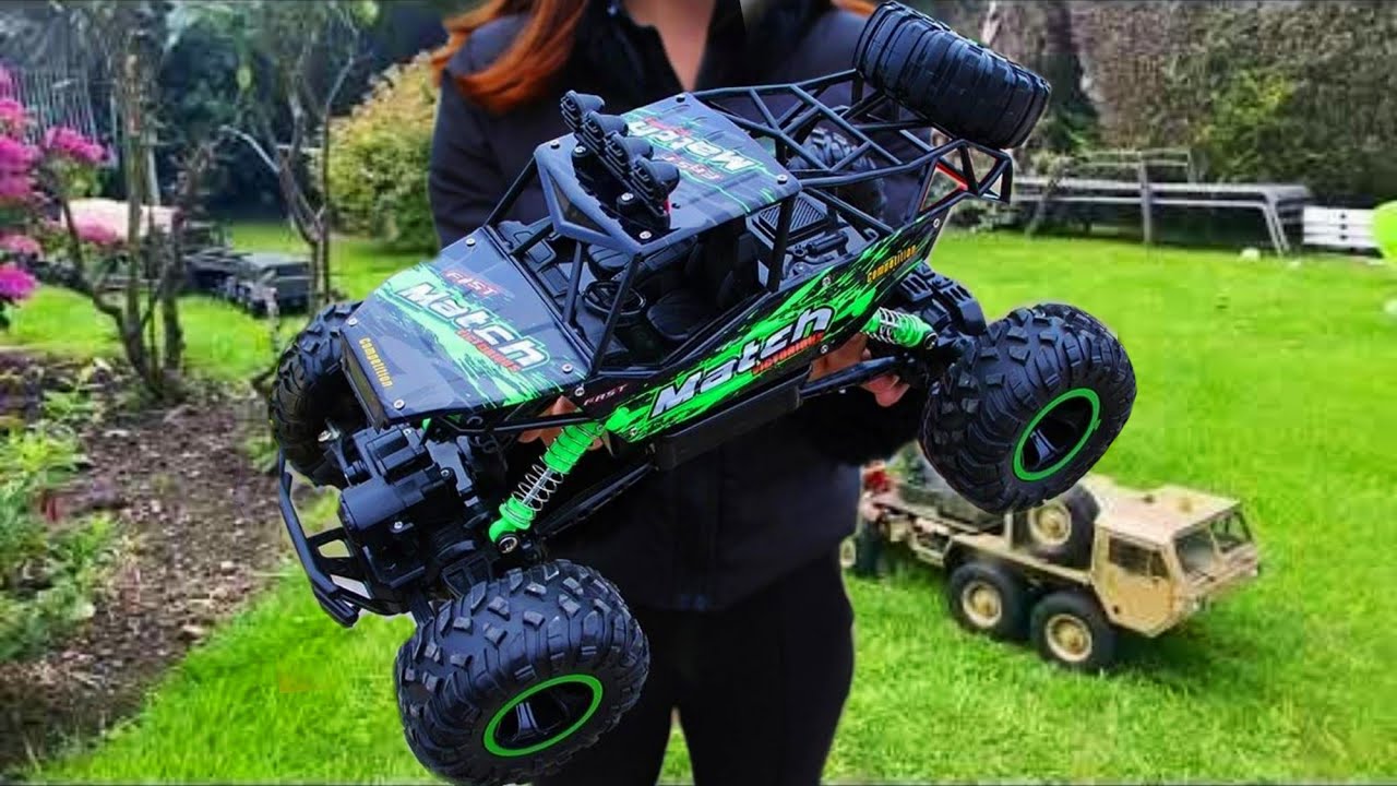 RC Modified Monster Truck Vs Wooden Tower Fight - Monster Car Unboxing ...