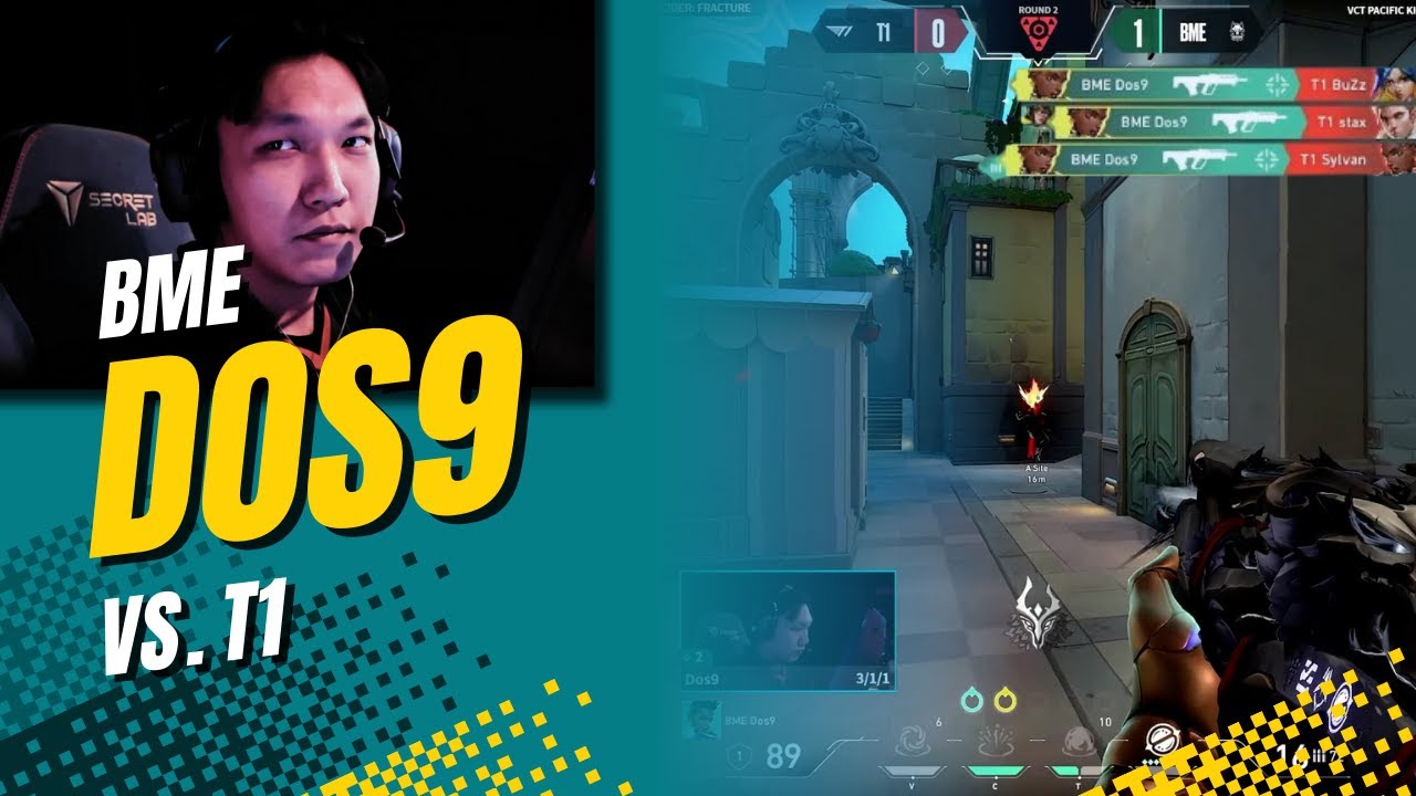 BME Dos9 Crispy 1v3 Clutch Against T1 | VCT Pacific 2025 Kickoff - YouTube