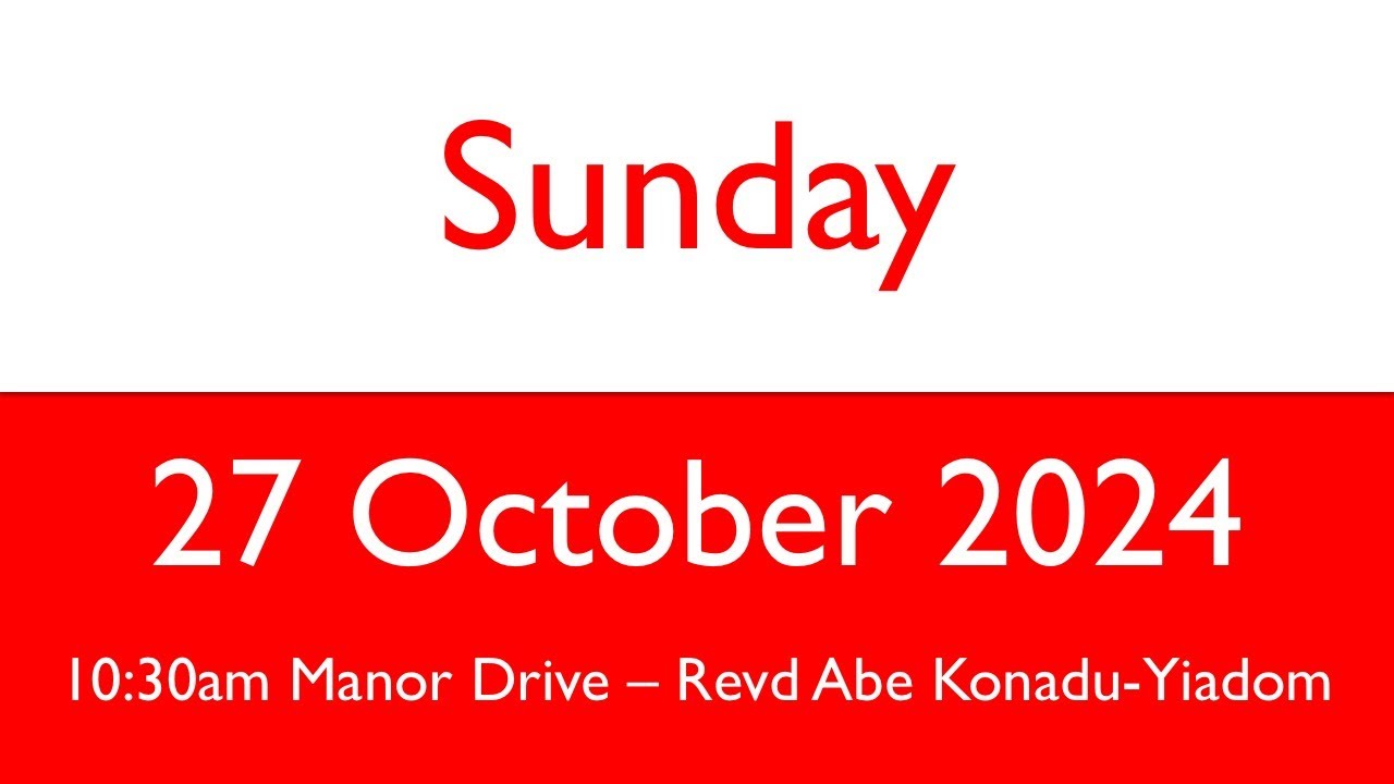 Service - Sunday 27th October 2024: 10-30am - YouTube