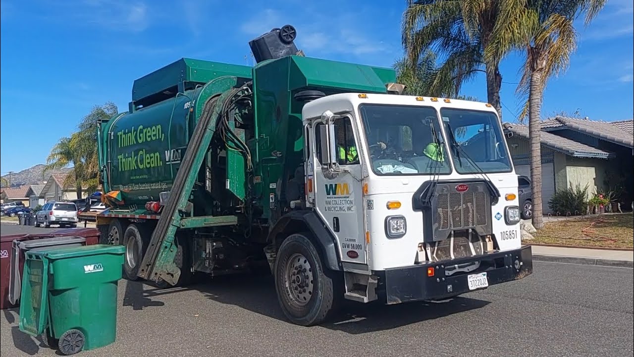 Waste Management Garbage Truck in Moreno Valley, CA - YouTube