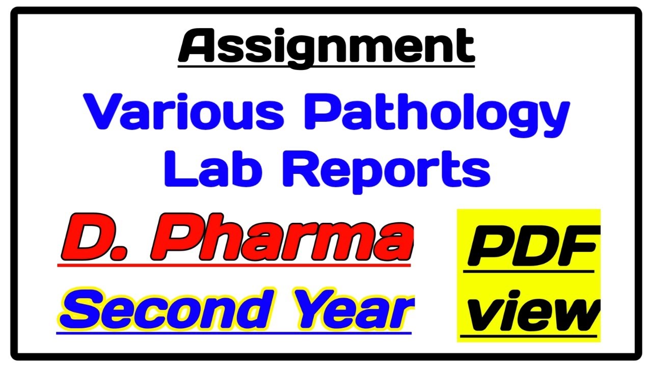 Various pathology lab reports assignment - YouTube