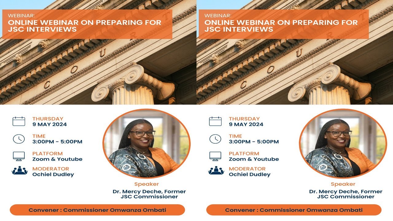 Omwanza Law Series - Preparing for JSC Interviews by Dr Mercy Deche ...