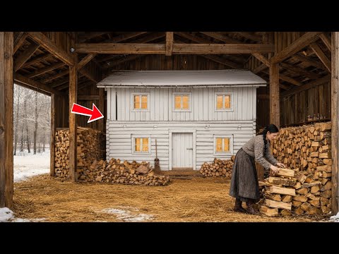 Neighbors Laugh When Widow Built a Barn Around Her House—Until Her Firewood Never Got Wet All Winter