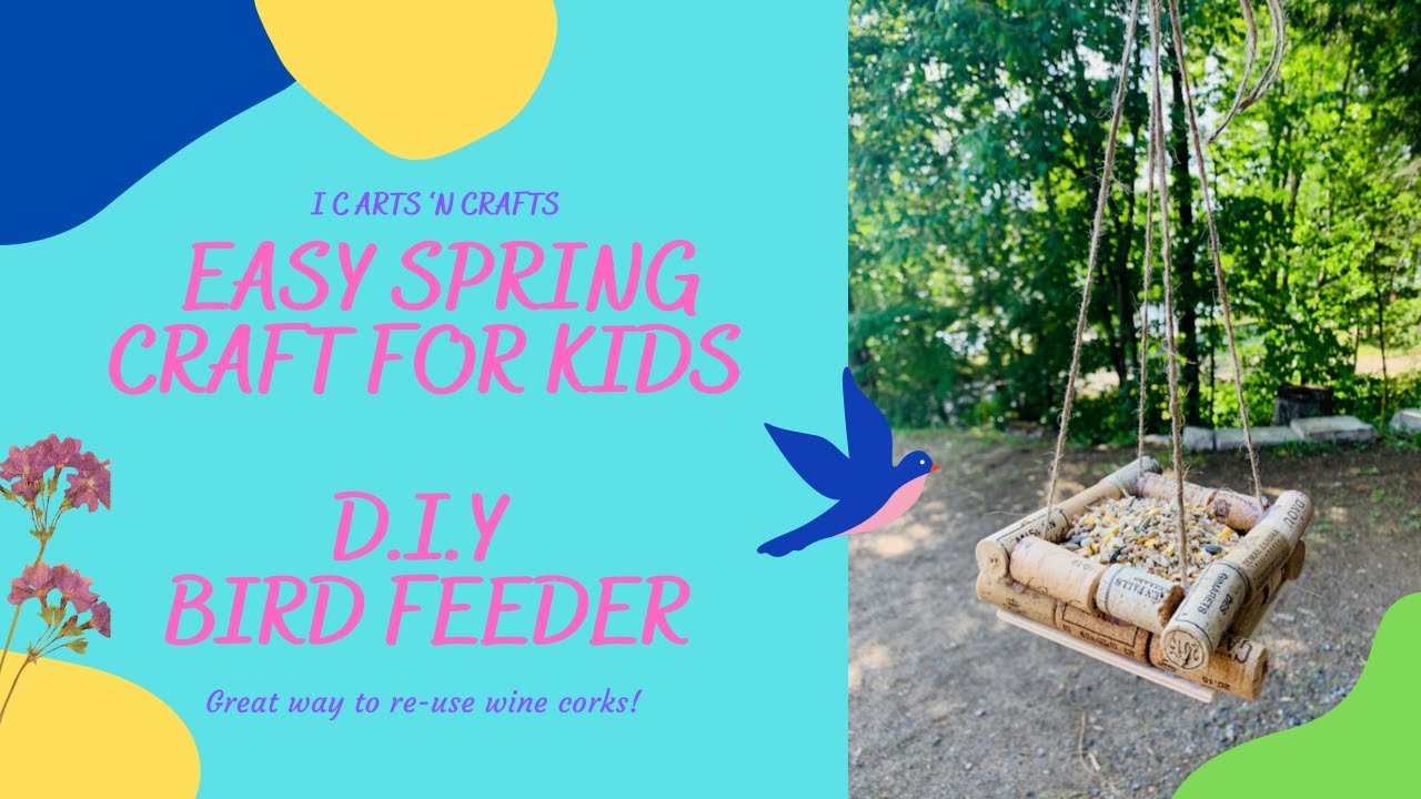 Easy DIY bird feeder from wine corks | craft idea for kids | spring ...