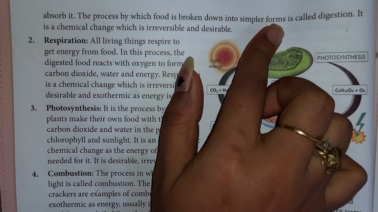 Chemical changes and its types || photosynthesis || respiration ...