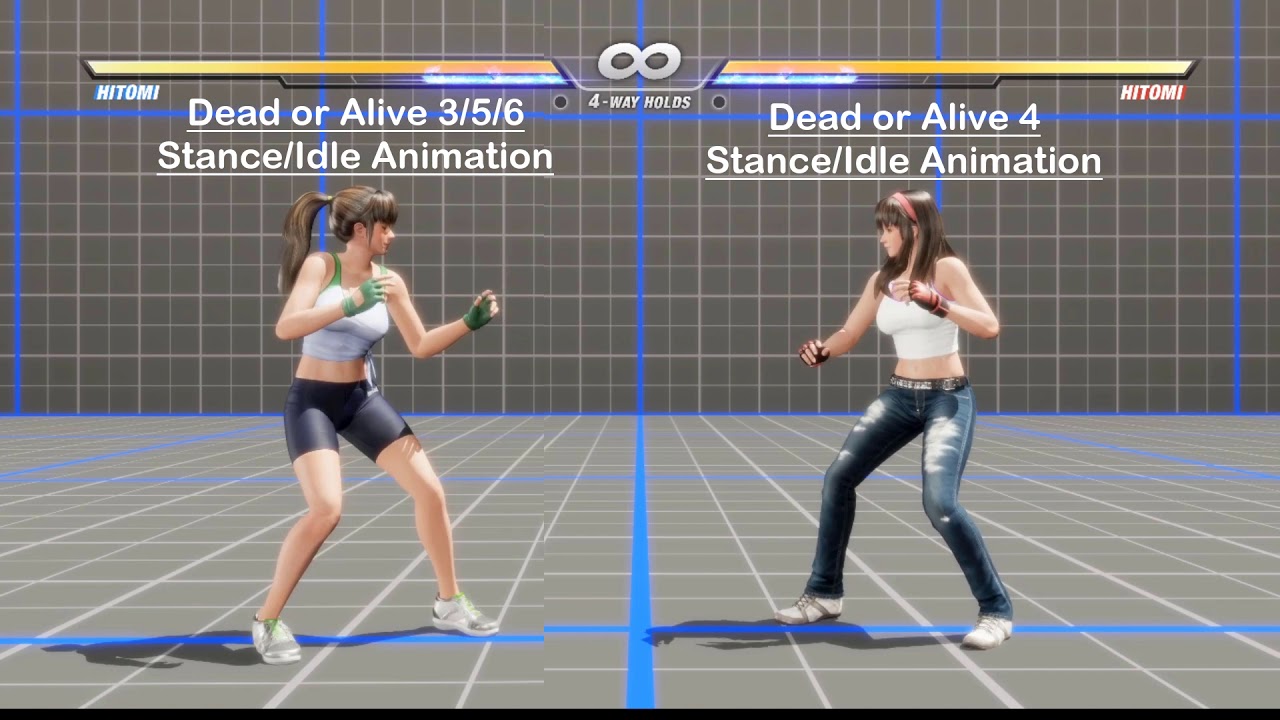(Re-Recorded to 60fps) DoA6 Mods Hitomi's Dead or Alive 4 Stance/Idle ...