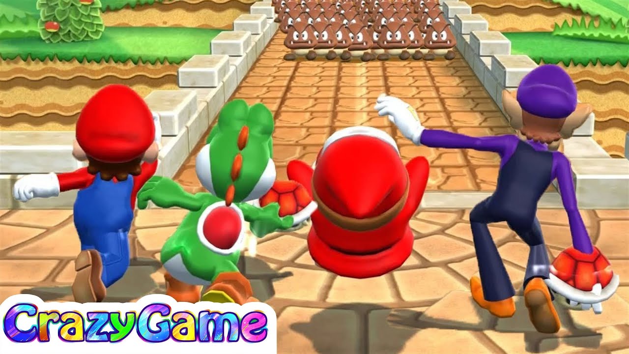 Mario Party 9 Goomba Bowling - Shy Guy vs Yoshi vs Waluigi vs Mario Co ...