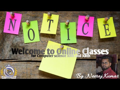 Notice for Computer Science Online Classes Monday 10/01/2022 At 10:00 ...