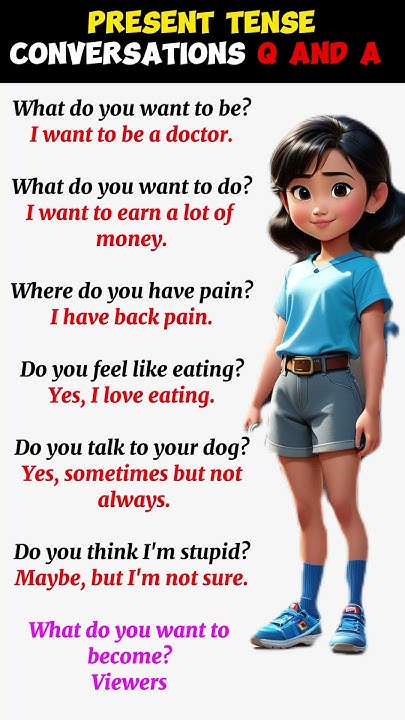 Present Tense Questions and Answers | English Conversation Practice ...