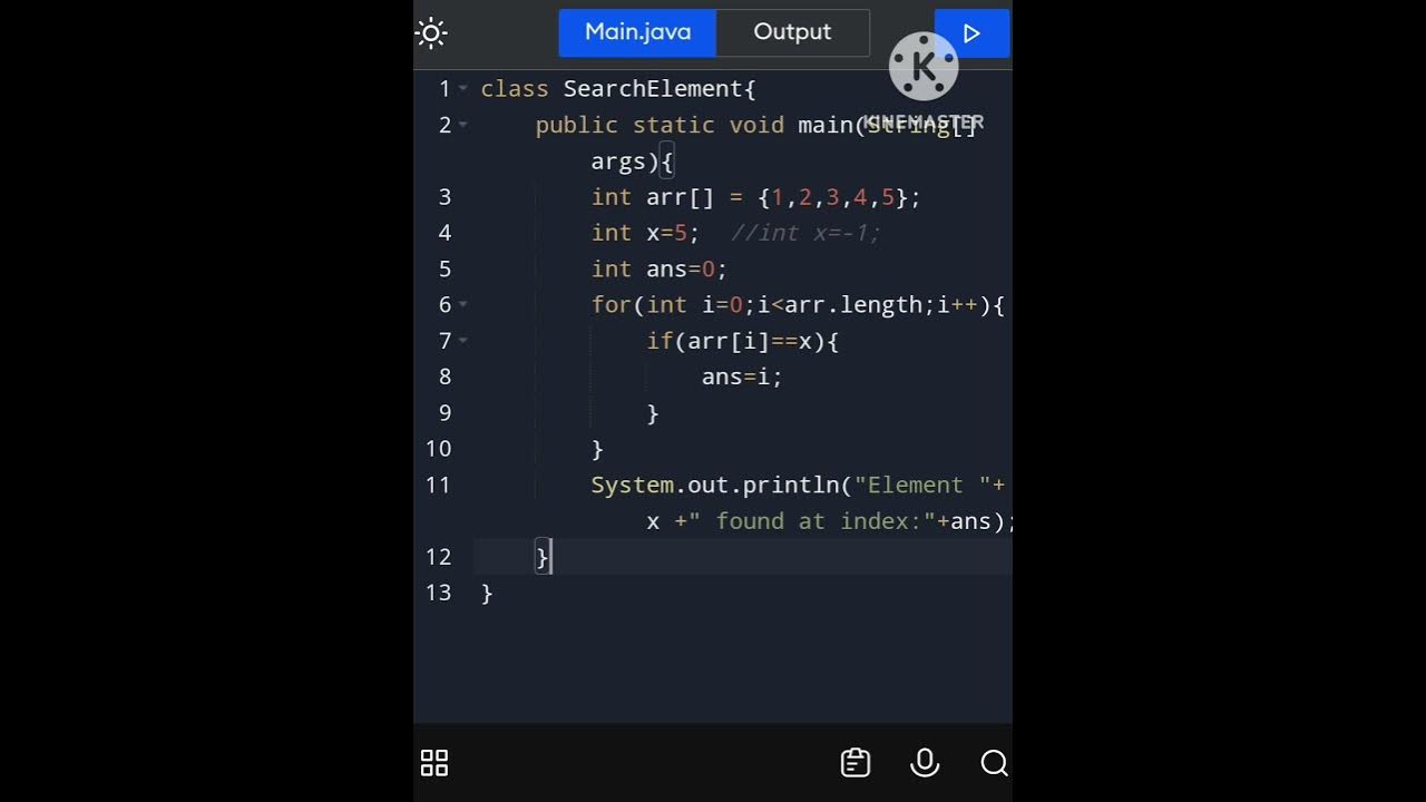 Program To Find An Array Elements | Java Program | Search an element of an array | C++ | Python ...