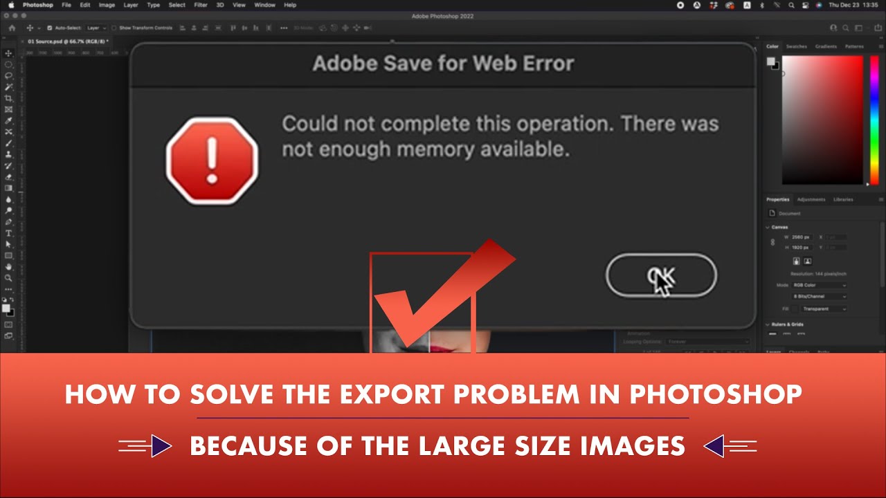 How to solve the export problem in Photoshop Because of the large size ...