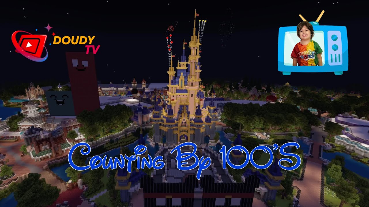 COUNTING BY 100's Minecraft Numberblocks | DISNEY THEME | BY DOUDY TV ...