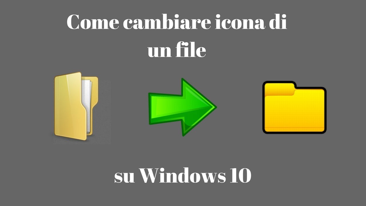 Come cambiare icona di un file su windows! - YouTube