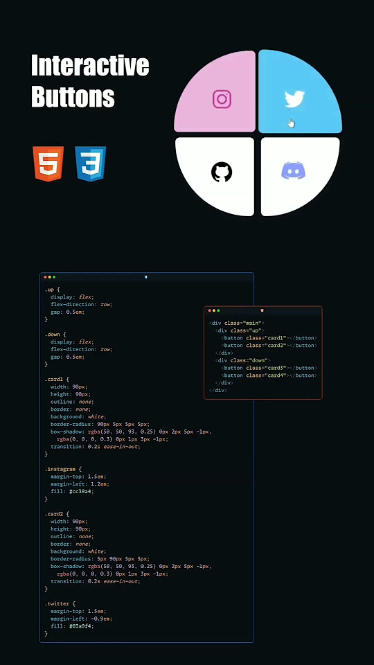 Interactive Buttons Code In Html And Css Codingin17 Html Shorts Css Youtube