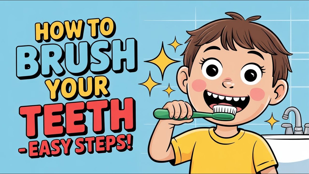 How to Brush Your Teeth – Easy & Fun Steps for Kids | Tooth Brushing ...