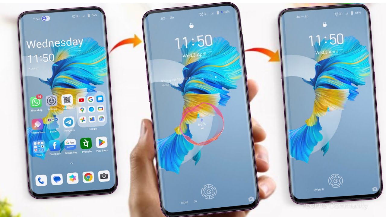 Huawei meta 40 theme for Realme / Oppo || Best themes for Realme ui 5.0 ...