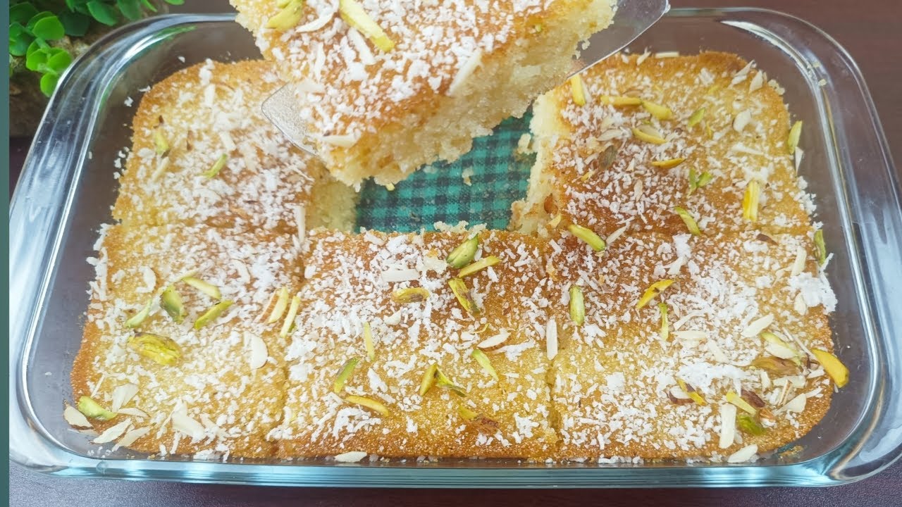 Semolina Cake Easy Method | Semolina Cake by MUSKAN Food Table - YouTube