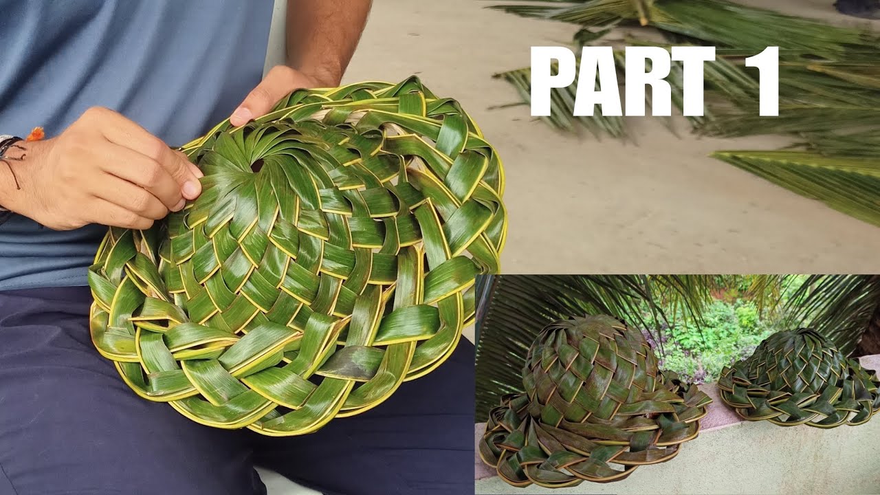 How To Make Coconut Leaf Hat Part 1 2 YouTube How To Make Coconut Leaf Hat Part 1 2 YouTube
