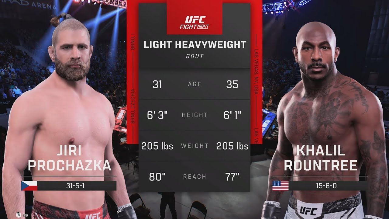 UFC 320 Jiri Prochazka vs Khalil Rountree Jr. LHW Fight Simulation 🇨🇿🇺🇸 ...