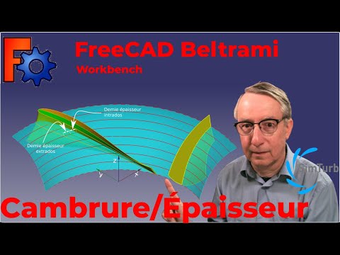 Design de la cambrure et de l'épaisseur de l'aubage d'une turbomachine avec FreeCAD