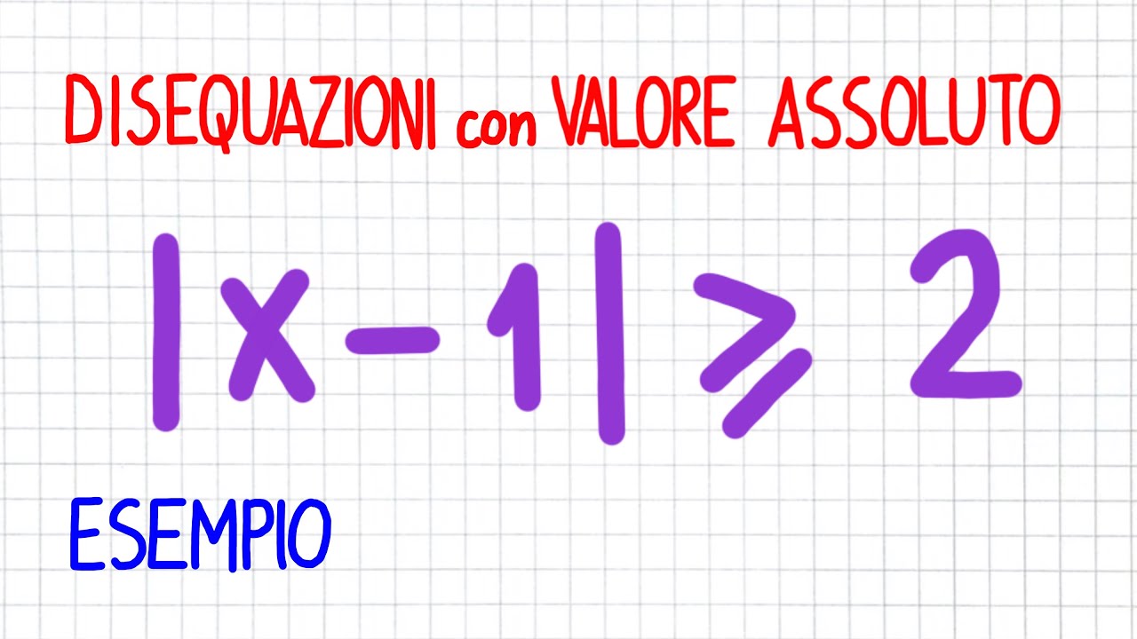 DISEQUAZIONI CON VALORE ASSOLUTO Esempio EV36 YouTube