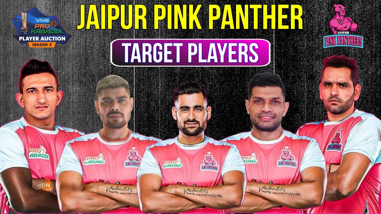 PKL 2023 Auction - Jaipur Pink Panther Target Players 2023 | Jaipur Pink Panther Squad 2023 ...