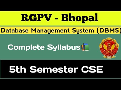 Database Management System (DBMS) Syllabus RGPV BTech CSE 5th Semester - YouTube