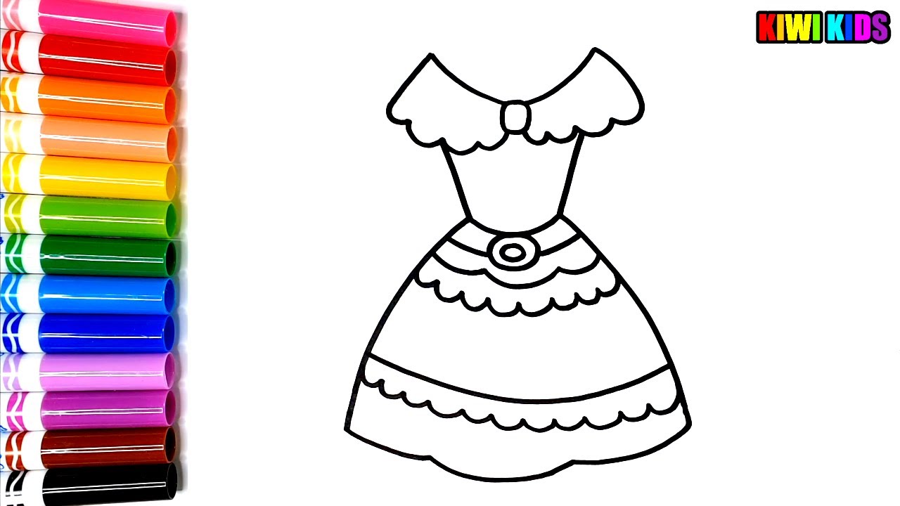 Page à Colorier De Robe Pour Enfant