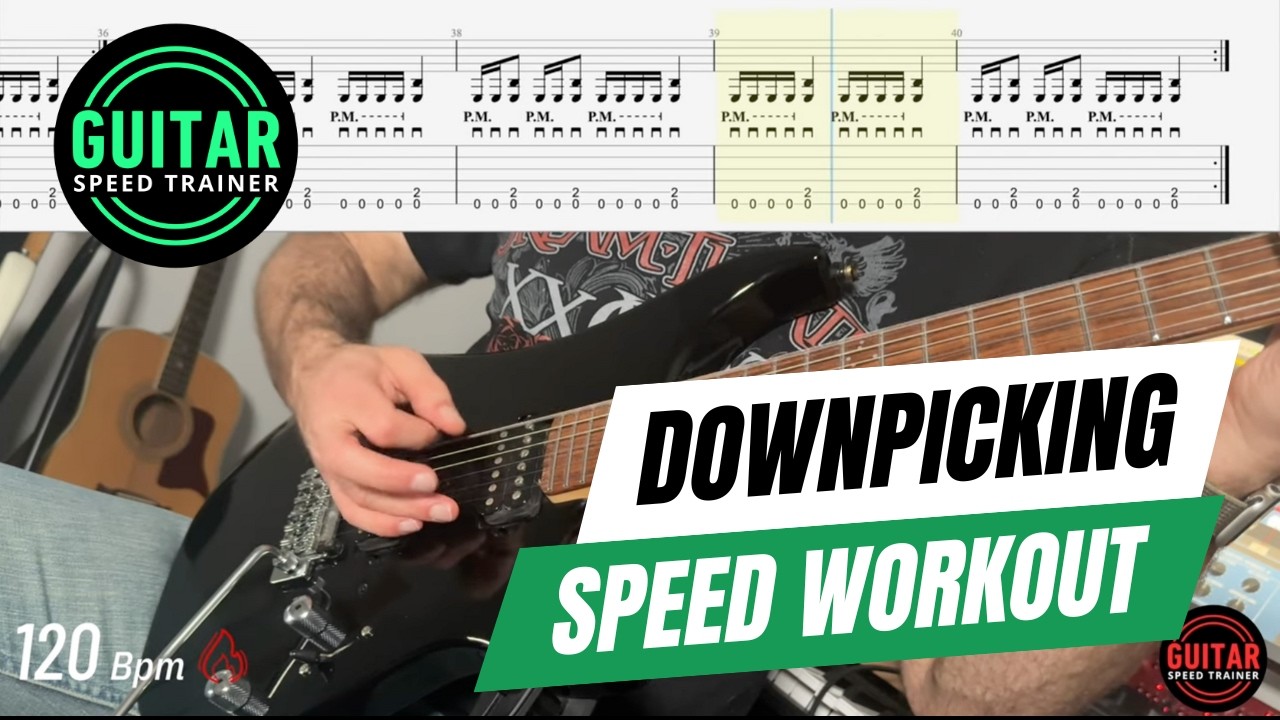 Downpicking Workout for Metal Guitarists (Palm Muting & Speed Exercise) - YouTube
