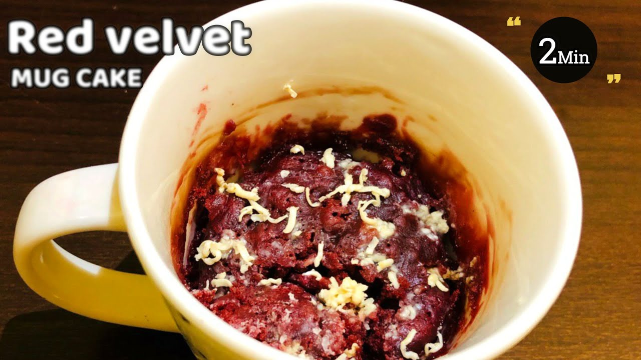 Red Velvet Mug Cake Recipe|| Eggless 2 minute cup cake|| Microwave ...