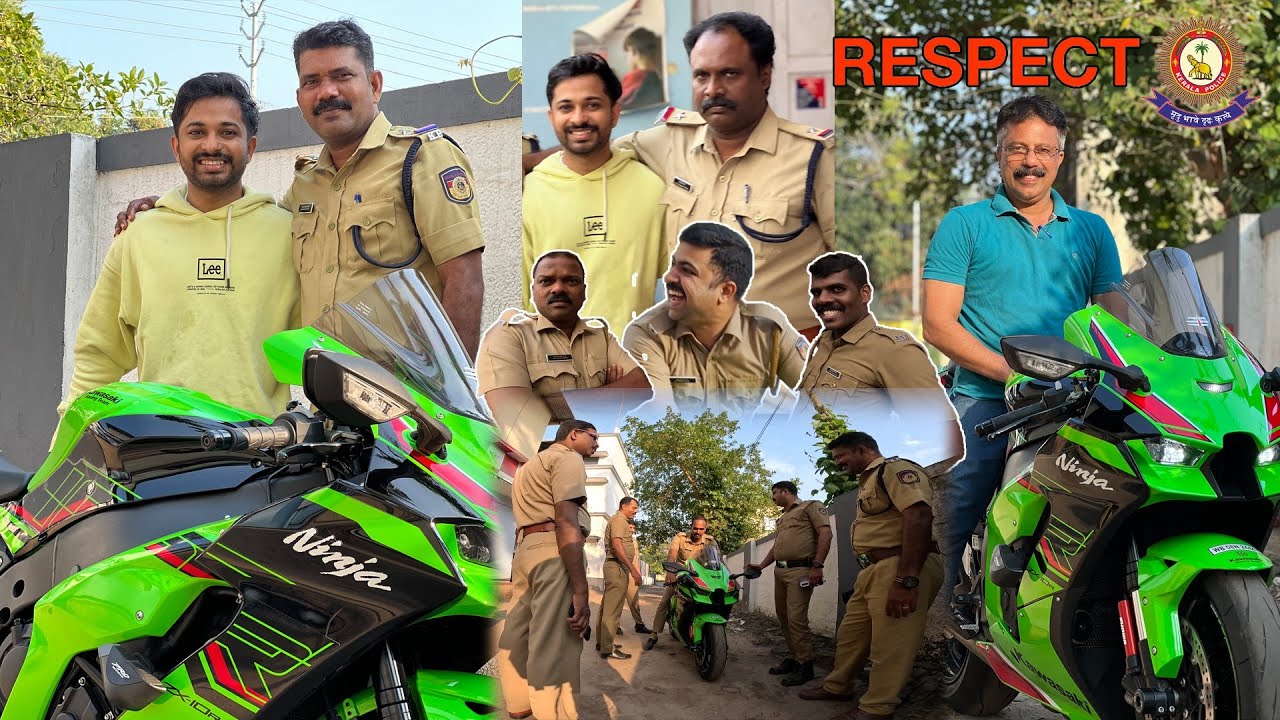 SALUTE TO KERALA POLICE 💖🙏 | Ninja Zx10r Police Reaction | Humanity ...