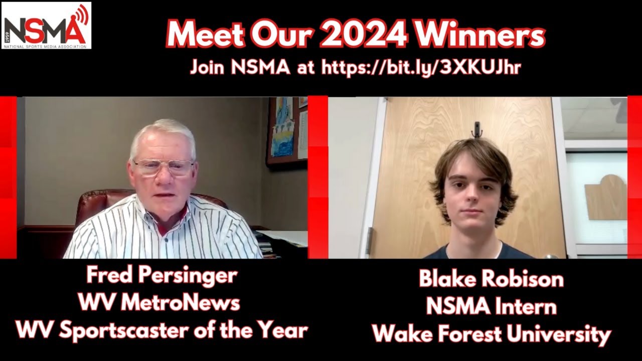2024 West Virginia Sportscaster of the Year, Fred Persinger - YouTube
