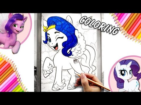Coloring Pages MY LITTLE PONY Pipp like a Rarity. How to color MY ...