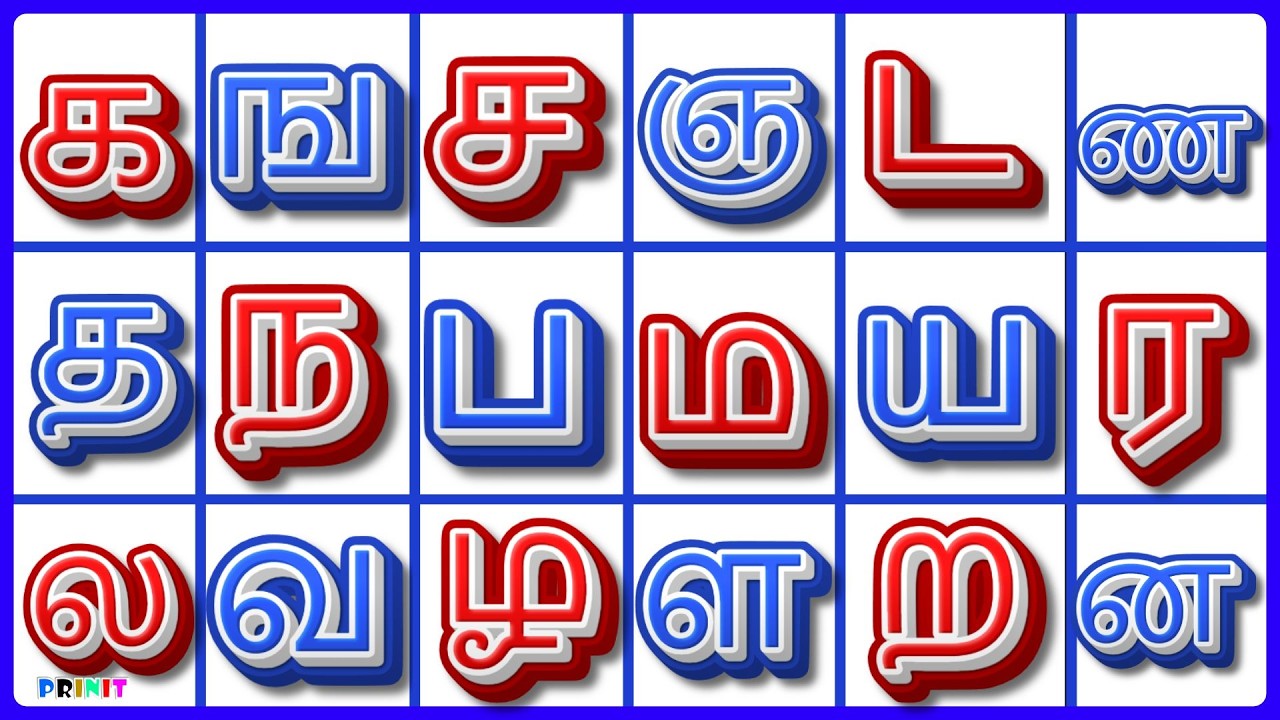 Learn Tamil Alphabets for Kids | Uyir & Mei Eluthukal Phonics #tamil ...