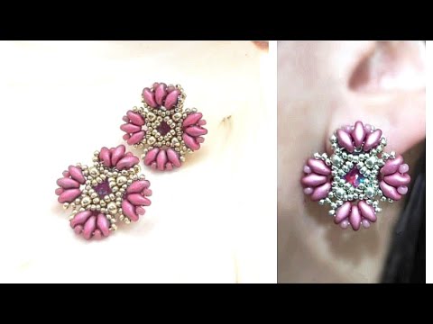 DIY- Video Tutorial Orecchini a lobo "Candy" con Superduo, Rocailles e ...