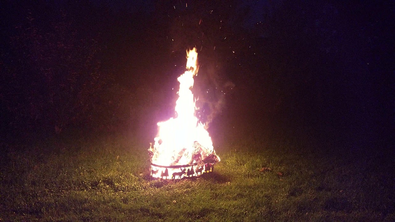 fire pit in 4k hdr - YouTube