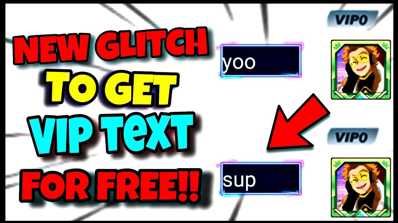 SECRET GLITCH To Get *VIP TEXT* For Free!!😱🤫 - YouTube