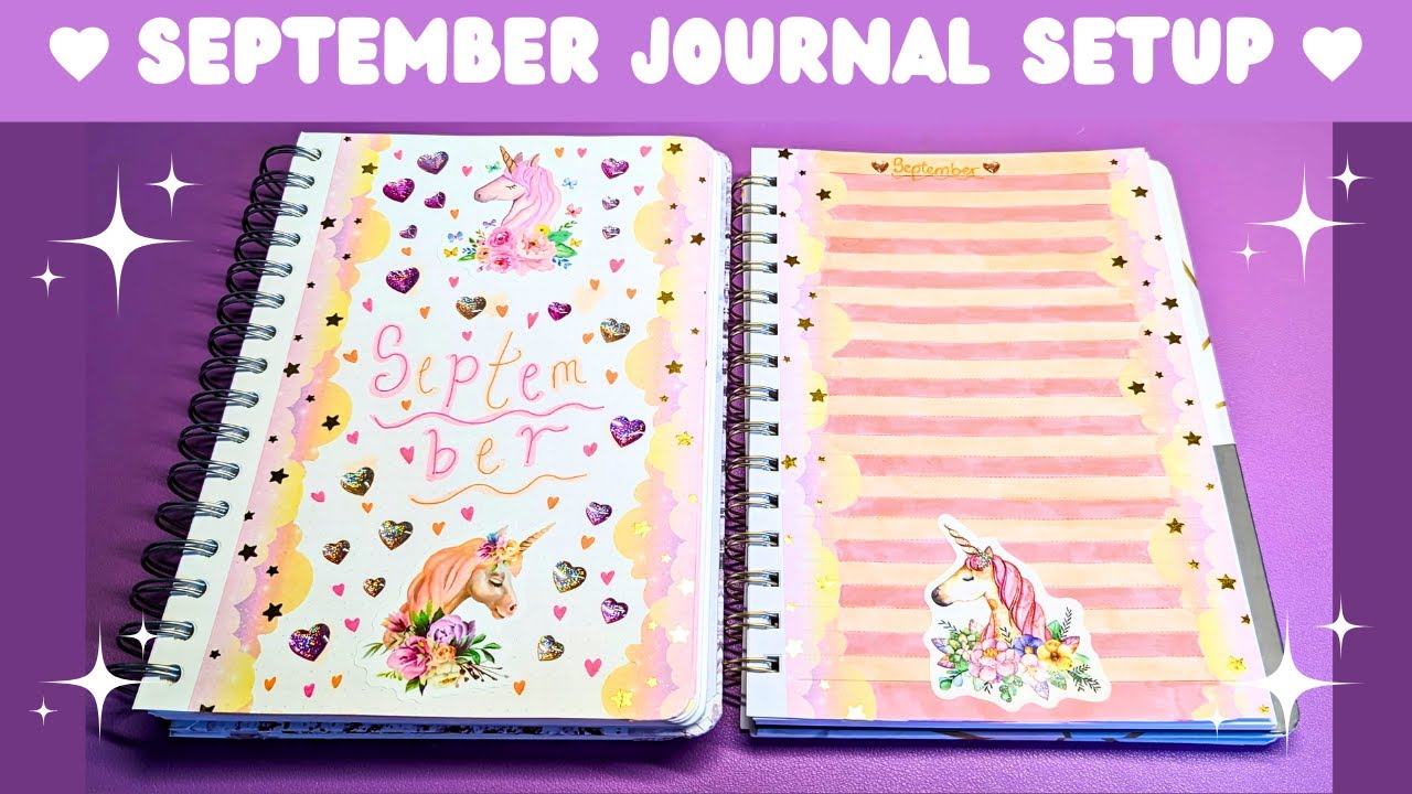 September Journal Setup Colouring Journal and YouTube Journal - YouTube
