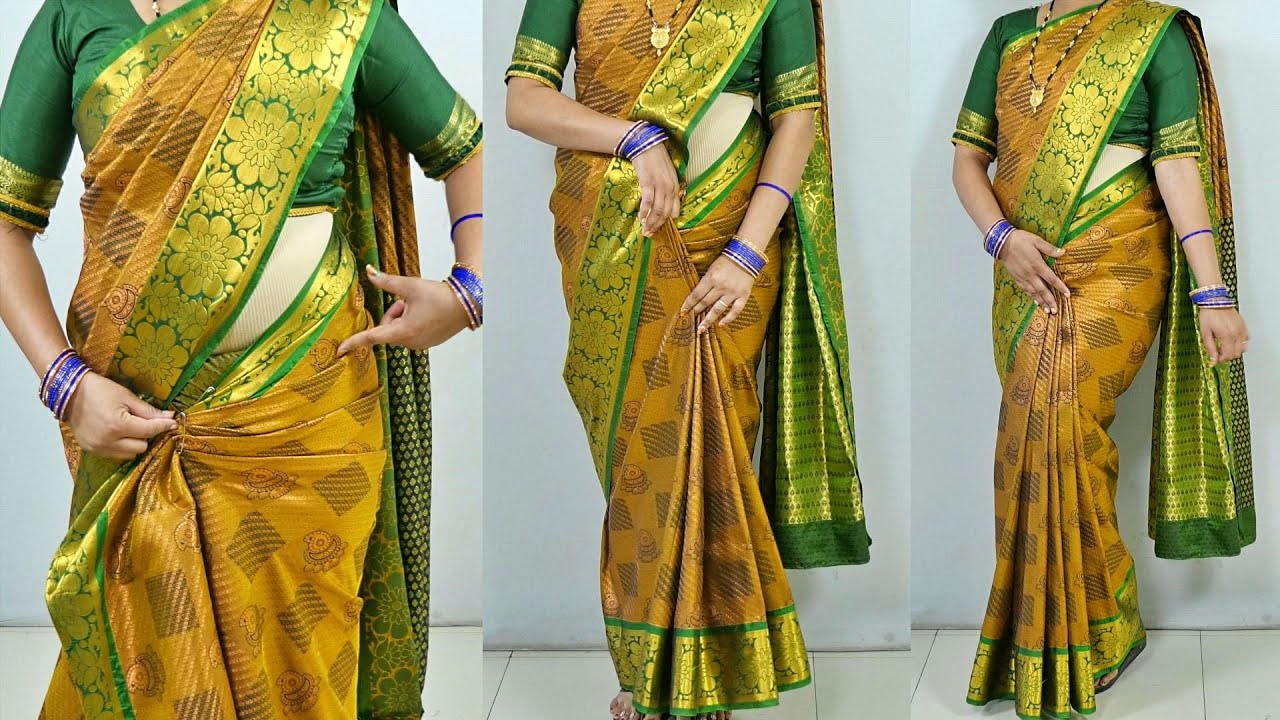 Beautiful saree drape with perfect plate | Saree draping tips & tricks ...