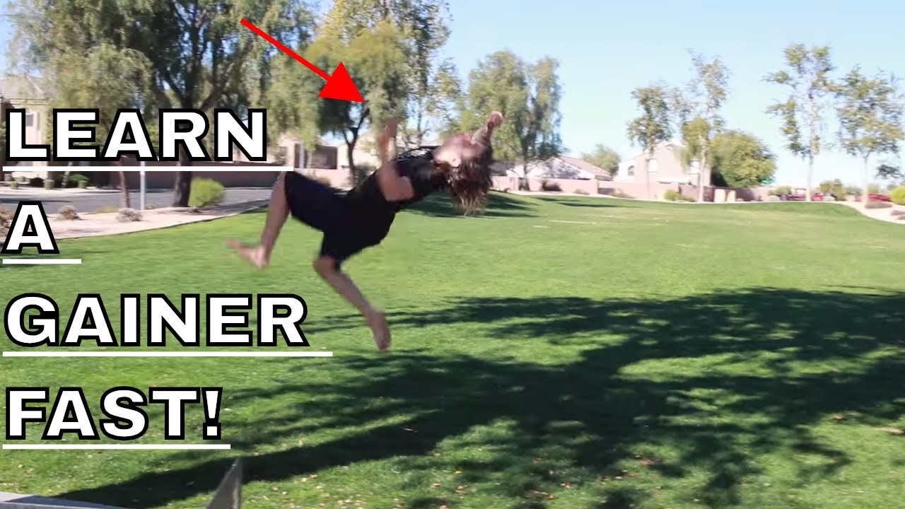 How To Do A Running Gainer On The Ground - YouTube