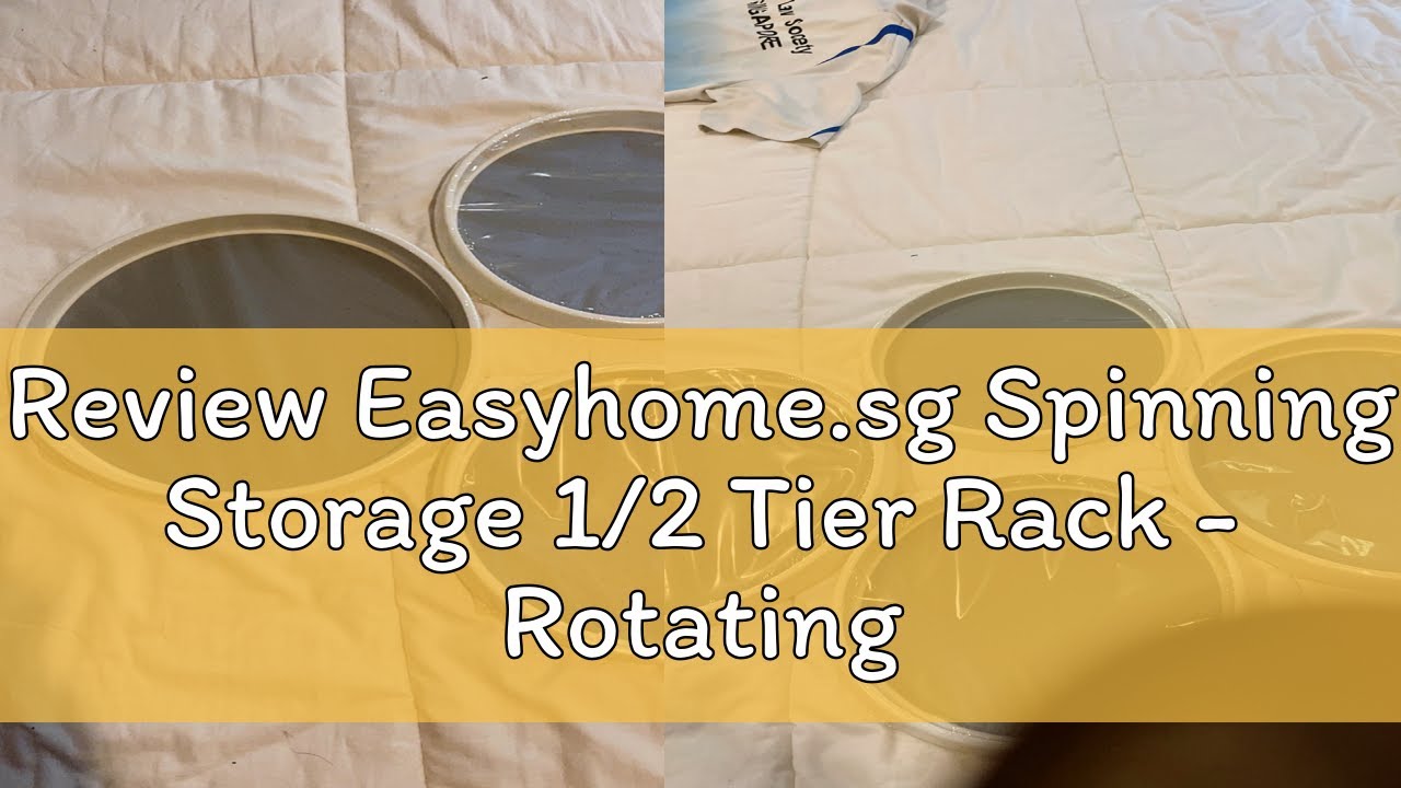 Review Easyhome.sg Spinning Storage 1/2 Tier Rack - Rotating Kitchen ...