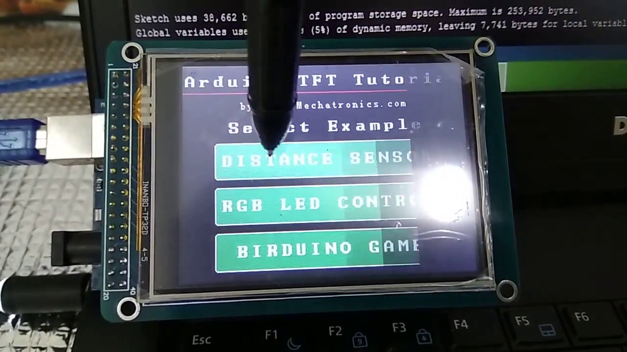 3.2 inch TFT touch screen (SSD1289) - YouTube