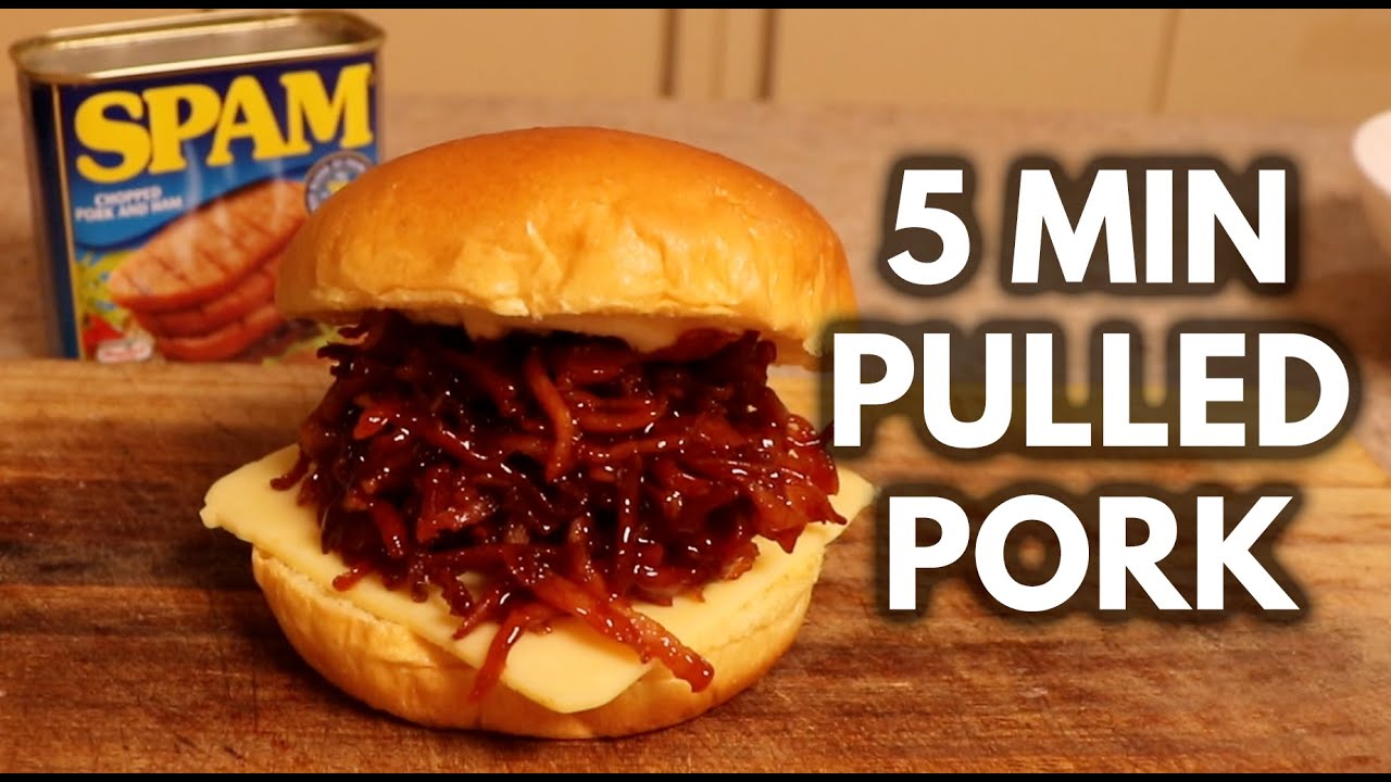 Pulled Pork Sandwich In 5 Minutes (Spam Recipe) - YouTube
