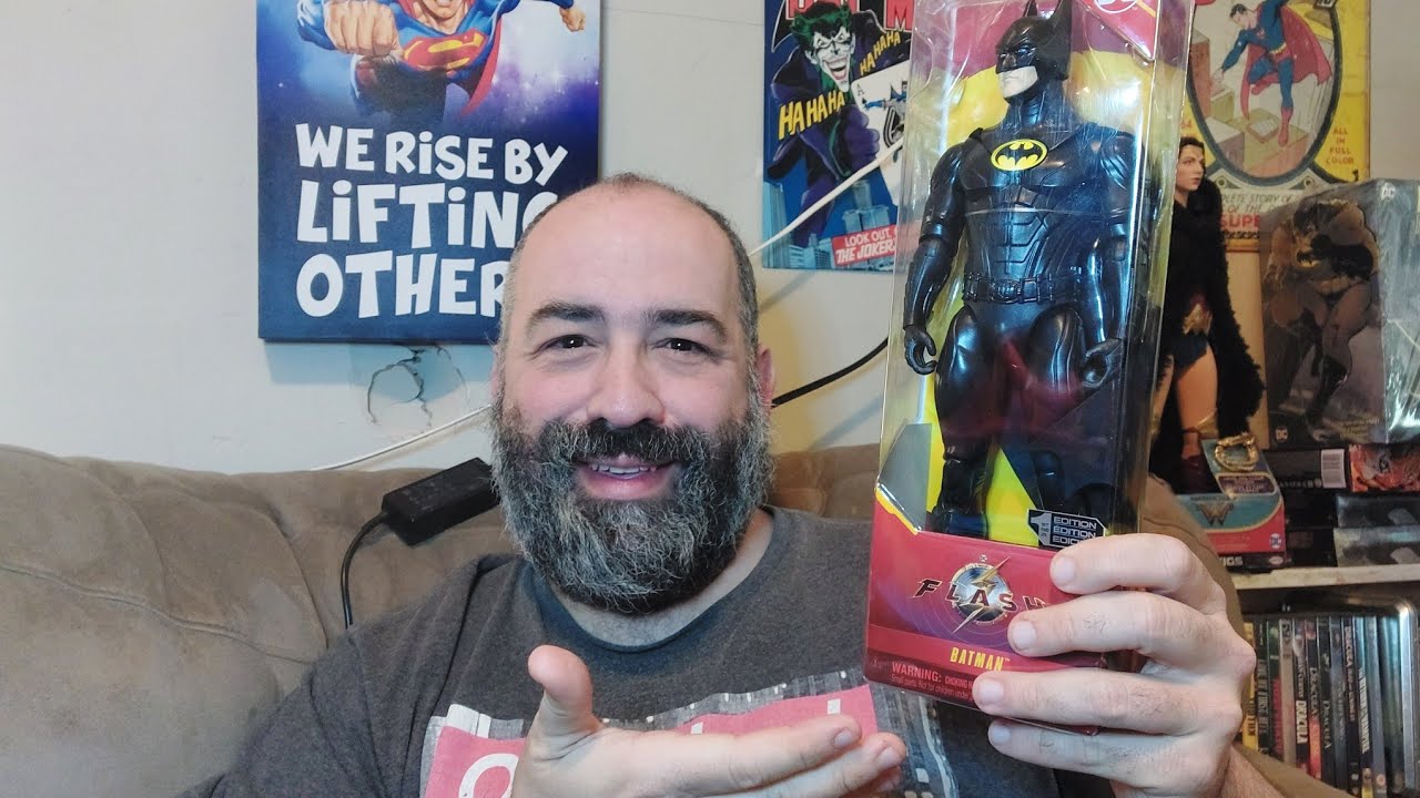 MICHAEL KEATON BATMAN! FLASH MOVIE SPIN MASTER 12 INCH UNBOXING ...
